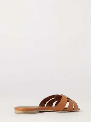 Saint Laurent Smooth Calf Leather Low-heeled Mule Sandals