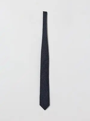 Zegna Silk Tie With All-over Palm Trees Print - Blue