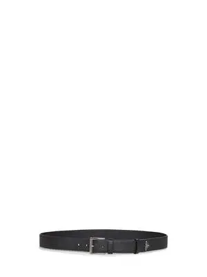 Prada Accessori Pelletteria Black Saffiano Leather Belt - Multicolor