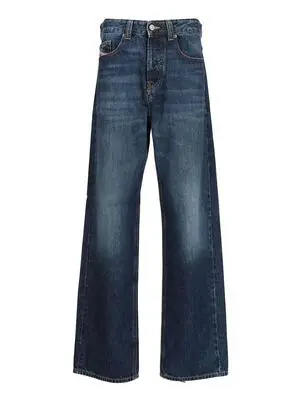 DIESEL® Cotton Denim Relaxed Fit Jeans - Blue