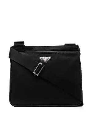 Prada Re-nylon And Saffiano Shoulder Bag - Black