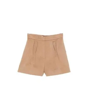 Max Mara Brown Shorts Tailored Shorts - Cream