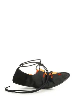 Alaïa Ballerine Con Lacci Riciclati - Black