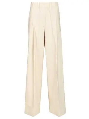 Dries Van Noten Striped Wide Leg Trousers - White