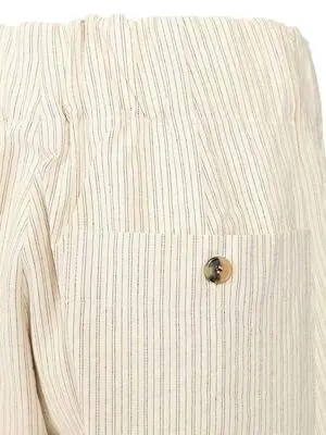 Dries Van Noten Striped Wide Leg Trousers - White