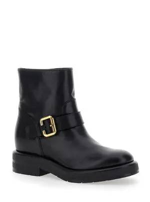 Chloé Leather Ankle Boots - Multicolor