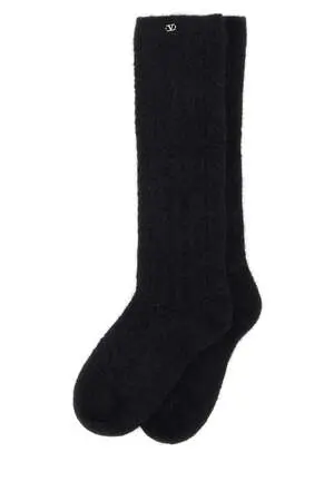 Valentino Garavani Stretch Mohair Blend Socks - Black