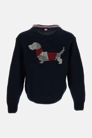 Thom Browne Cardigan Donegal Intarsia Hector Patchwork