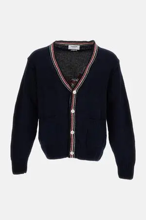 Thom Browne Donegal Intarsia Hector Patchwork Cardigan - Multicolor