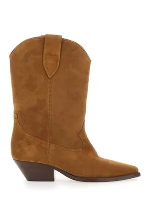 Isabel Marant Étoile Duerto' Cowboy Boots With Cuban Heel In Suede For - Brown