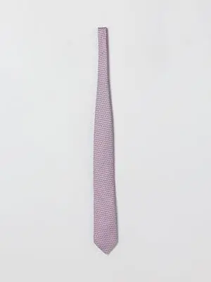 Zegna Silk Tie With All-over Palm Trees Print - Pink