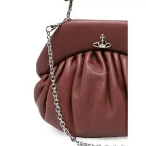 VIVIENNE WESTWOOD Leather Tote Bag - Brown