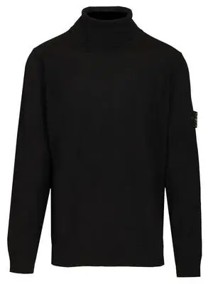 Stone Island Turtleneck Sweater - Black