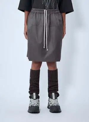 Moncler Rick Owens Drawstring Midi Kilt Shorts - Gray