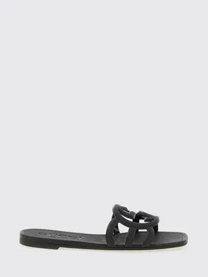 Gucci Gg Monogram Rubber Slippers - Black
