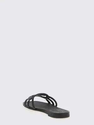 Gucci Gg Monogram Rubber Slippers - Black