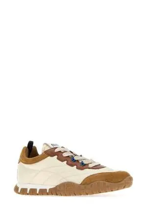 Miu Miu Ivory Re-nylon And Suede Sneakers - White