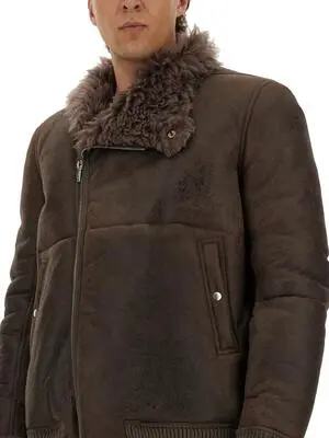 Rick Owens Leather Bomber Jacket - Gray