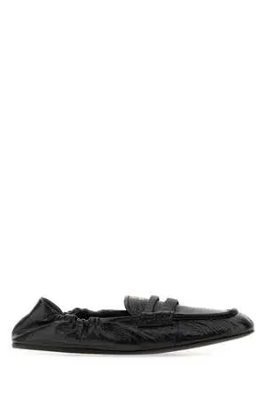 Miu Miu Leather Loafers - Black