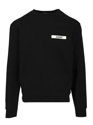 Jacquemus Cotton Sweatshirt - Black