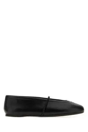 Miu Miu Leather Ballerinas - Black