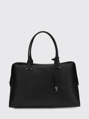 Bottega Veneta Vaporetto Bag In Woven Leather - Black