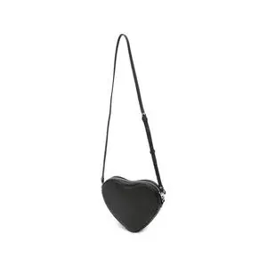 VIVIENNE WESTWOOD Saffiano Leather Heart Tote Bag - Black