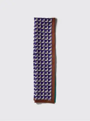 Miu Miu Printed Silk Foulard - Brown