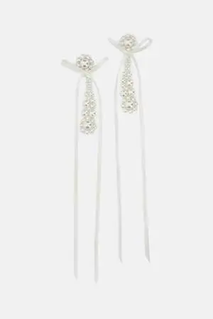 Simone Rocha Victorian Drip Bow Earrings - Multicolor