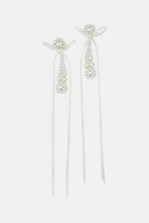Simone Rocha Victorian Drip Bow Earrings - Multicolor