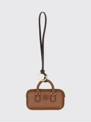 Miu Miu Arcadie Leather Keychain - Orange