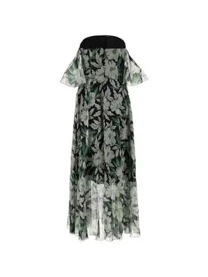 Loewe Long Dress With Floral Print - Multicolor