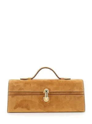 Savette Symmetry' Brown Slim Handbag With Top Handle And Turnlock Closure In Suede For - Multicolor