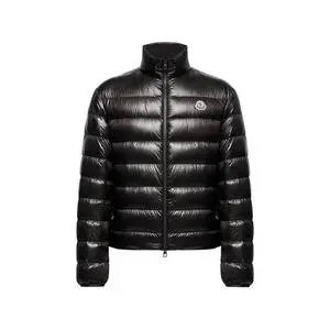 Moncler Quilted Stand Collar Down Puffer Jacket - Black