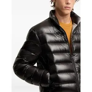 Moncler Quilted Stand Collar Down Puffer Jacket - Black
