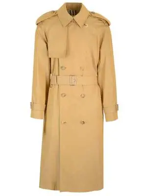 Burberry Long Trench Coat - Cream