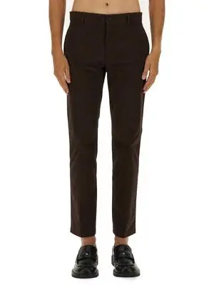 Burberry Cotton Chino Pants - Brown