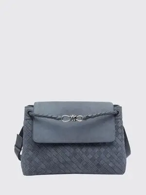 Bottega Veneta Andiamo Woven Suede Bag - White