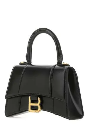 Balenciaga Leather Hourglass Handbag - Black
