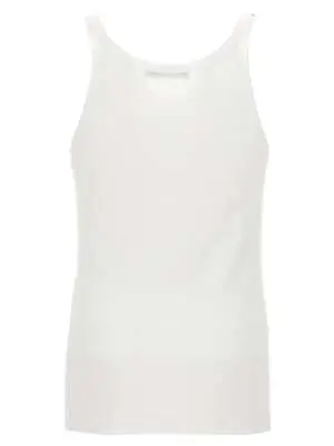 Dolce & Gabbana Ribbed Tank Top - White