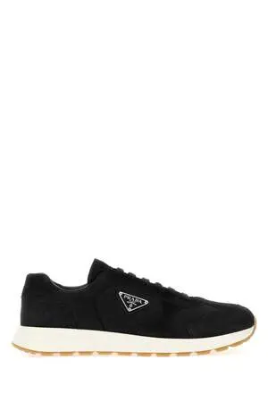 Prada Re-nylon And Suede Sneakers - Black