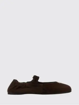 Miu Miu Suede Ballet Flat - Brown
