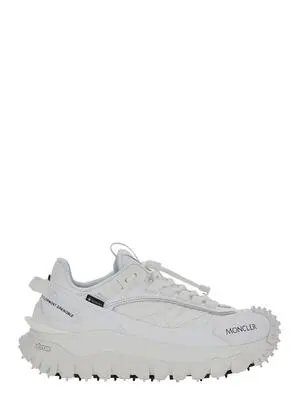 Moncler Trailgrip Gtx' White Sneakers With Logo On The Side And Chunky Rubber Sole In Leather And Tech Fabric For - Multicolor