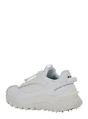 Moncler Trailgrip Gtx' White Sneakers With Logo On The Side And Chunky Rubber Sole In Leather And Tech Fabric For - Multicolor