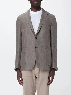 Zegna Linen And Wool Basketweave Single-breasted Blazer