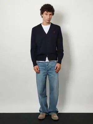 AMI Paris Wool Cardigan - Multicolor