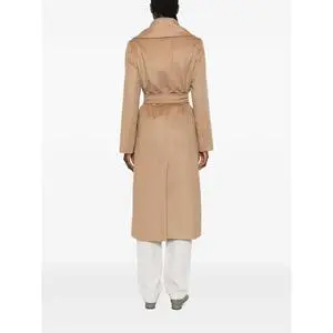 Max Mara Virgin Wool Single Breasted Coat - Cream
