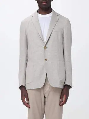 Zegna Chevron Silk, Linen And Wool Single-breasted Blazer