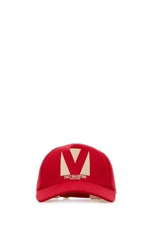 Valentino Garavani Cotton Baseball Cap - Red