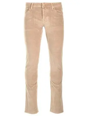 Jacob Cohen Nick Slim Trousers - Cream